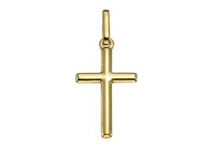 4006046230766 - Ketten-Anhänger VIVANCE 585 Gold Motiv Kreuz Schmuckanhänger Gr ONE-SIZE Gold 06 g gelb Damen Anhänger