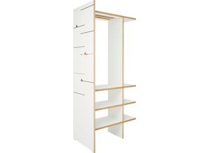 0742832925020 - Garderobe TOJO angeber 500 + 800 weiß B50 H180 T80 MDF Garderobenpaneele kann frei oder an der Wand stehen Breite Höhe 50 180 cm