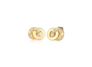 4050878613891 - Paar Ohrstecker ELLI DIAMONDS Stecker Infinity Diamanten (006 ct) 375 Gelbgold Ohrringe Gr OneSize 0012 carat ct P1 = bei 10-facher Vergrößerung erkennbare Einschlüsse mit Diamanten Gelbgold 375 goldfarben (gold weiß) Damen Ohrstecker