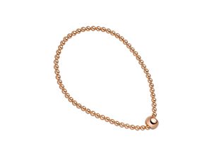 4061861075602 - Armband JOBO Armbänder Gr Silber 925 (Sterlingsilber)-Silikon rosegold (roségoldfarben) Damen Armbänder 925 Silber roségold vergoldet