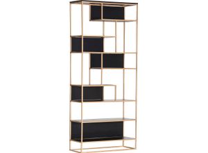 4061915047203 - Regal Porto Regale Gr B H T 87 cm x 200 cm x 35 cm offene Fächer schwarz Büroregal Raumteiler-Regal Standregal Standregale