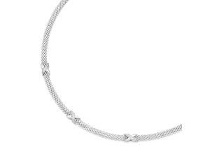 4007810120450 - Collier SMART JEWEL edel mit Zirkonia Silber 925 Halsketten Gr 45 cm Silber 925 (Sterlingsilber) weiß Damen Colliers