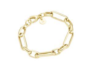 4007810238452 - Armband GIORGIO MARTELLO MILANO Gliederkette Silber 925 Armbänder Gr 19 cm Silber 925 (Sterlingsilber) goldfarben (gold) Damen Gliederarmband Gliederarmbänder