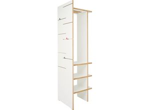 0742832925013 - Garderobe TOJO angeber 500 + 800 weiß B50 H180 T50 MDF Garderobenpaneele kann frei oder an der Wand stehen Breite Höhe 50 180 cm