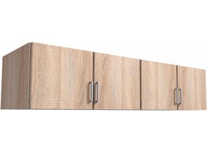 4038061113175 - Schrankaufsatz WIMEX Click braun (struktureichefarben hell) B180cm H42cm T56cm Kunststoff Möbelaufsätze Kleiderschrank-Zubehör Schrankaufsatz