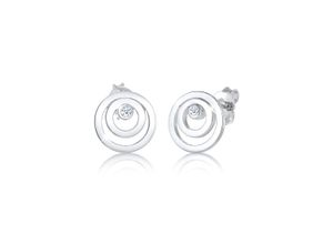 4050878553319 - Paar Ohrstecker ELLI DIAMONDS Kreis Rund Geo Diamant (003 ct) 925 Silber Ohrringe Gr OneSize 0006 carat ct P1 = bei 10-facher Vergrößerung erkennbare Einschlüsse mit Diamanten Silber 925 (Sterlingsilber) silberfarben (silber weiß) Damen Ohrstecker