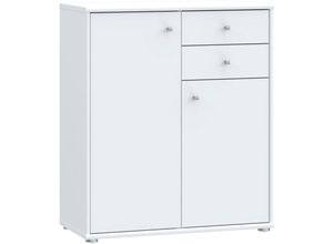 5904767832711 - Kommode Tempra weiß B737cm H855cm T348cm Dekorfolie FSC-zertifizierter Holzwerkstoff Sideboards Breite 737 cm