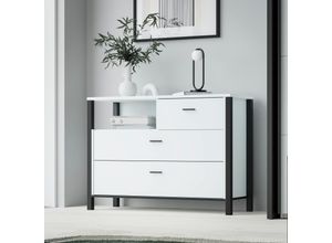 5904767843236 - Kommode High Rock grau (secret grau schwarz) B1048cm H851cm T402cm Dekorfolie Spanplatte Sideboards
