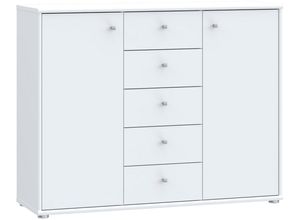 5904767832704 - Kommode Tempra weiß B1088cm H855cm T348cm Dekorfolie FSC-zertifizierter Holzwerkstoff Sideboards Breite 1088 cm