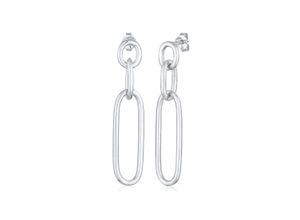 4050878663520 - Paar Ohrstecker ELLI Glieder Basic Hänger Blogger 925 Silber Ohrringe Gr OneSize ohne Stein Silber 925 (Sterlingsilber) silberfarben (silber) Damen Ohrstecker