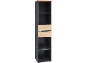 4250314559572 - Aktenregal INNOSTYLE Memphis Büroregal braun (artisan eiche) B45cm H107cm T38cm Dekorfolie FSC-zertifizierter Holzwerkstoff ABS-Kunststoff Hartfaserplatte Spanplatte Kunststoff Regale