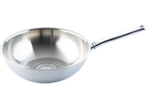 4006925285498 - Wok JOHANN LAFER Lafer Pfannen Gr Ø 28 cm + Höhe 135 cm silberfarben Woks Pfanne Ø 28 cm Induktion