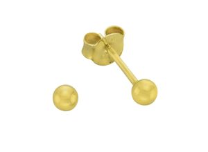 4006046277358 - Paar Ohrstecker VIVANCE 585 Gold Kugel 3mm Ohrringe Gr ONE-SIZE Gold gelb Damen Ohrstecker Ohrschmuck