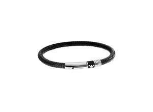 4051432726866 - Armband EMPORIO ARMANI EGS1624001 Armbänder Gr Edelstahl silberfarben (silberfarben schwarz) Emporio Armani