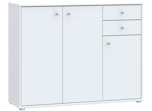5904767832698 - Kommode Tempra weiß B1088cm H855cm T348cm Dekorfolie FSC-zertifizierter Holzwerkstoff Sideboards Breite 1088 cm