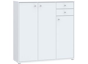 5904767832667 - Kommode Tempra weiß B1088cm H1111cm T348cm Dekorfolie FSC-zertifizierter Holzwerkstoff Sideboards Breite 1088 cm