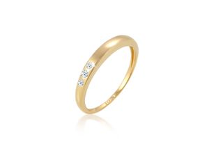 4050878553784 - Verlobungsring ELLI DIAMONDS Verlobung Trio Diamant (006 ct) 585 Gelbgold Fingerringe Gr 52 mm 0012 carat ct P1 = bei 10-facher Vergrößerung erkennbare Einschlüsse Gelbgold 585 2 mm goldfarben (gold weiß) Damen Verlobungsringe