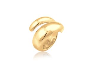 4050878578930 - Fingerring Wickelring Spiral Fingerschmuck 925 Silber Fingerringe Gr 54 mm ohne Stein Silber 925 (Sterlingsilber) 9 mm goldfarben (gold) Damen Fingerringe