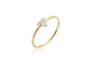 4050878567606 - Verlobungsring ELLI DIAMONDS Dreieck Geo Diamanten (003 ct) 375er Gelbgold Fingerringe Gr 52 mm 0006 carat ct P1 = bei 10-facher Vergrößerung erkennbare Einschlüsse Gelbgold 375 1 mm goldfarben (gold weiß) Damen Verlobungsringe