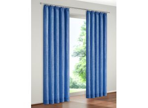 4004567021597 - Vorhang WIRTH Trondheim 328 g m² Gardinen Gr 160 cm Kräuselband 132 cm blau (royalblau) Kräuselband Gardine