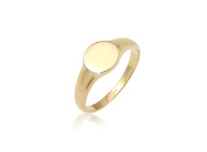 4050878584320 - Siegelring ELLI PREMIUM Siegelring Royal Geo Basic Stilvoll 375 Gelbgold Fingerringe Gr 52 mm Gelbgold 375 5 mm goldfarben (gold) Damen Fingerringe