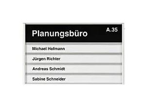 4024158022383 - Türschild 310477 5 Beschriftungsprofile Aluminium Silber 180 x 108 mm