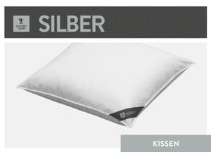 4033829470705 - 3-Kammer-Kopfkissen SPESSARTTRAUM Silber Kopfkissen Gr B L 80 cm x 80 cm Baumwolle 1 St weiß Weitere Kopfkissen hergestellt in Deutschland allergikerfreundlich