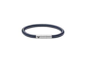 4064092196481 - Armband EMPORIO ARMANI EGS2990040 EGS2991040 Armbänder Gr Edelstahl-Nylon blau (edelstahlfarben blau) Emporio Armani