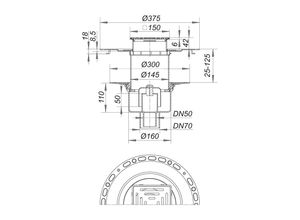 4001636563231 - Dallmer Entwässerungssysteme - Dallmer Bodenablauf 61 ht vc für Verbundabdichtung DN50 70