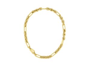 7613272494878 - Kette ohne Anhänger BOSS Schmuck Edelstahl Halsschmuck Ankerkette HAILEY Halsketten Gr Edelstahl Länge 43 cm Breite 9 mm gelb (gelbgoldfarben) Damen Ketten ohne Anhänger zu Hoodie Shirt Jeans Sneaker Underwear HUGO BOSS ORANGE