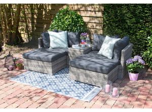 4021472519551 - bellavista - Home&Garden® Gartenlounge-Set Aluminium Gartenlounge Samoa hellgra