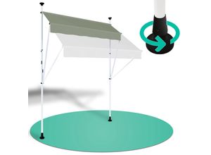 4260595755389 - Strattore Klemmmarkise   Balkonmarkise Sonnenschutz 350 x 120 cm - Matcha Grün