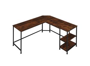 4061173205377 - tectake® Schreibtisch Industrial Style Seitenregal mit 2 Ablagefächern 138 x 138 x 755 cm