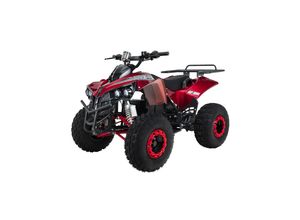 1111120756117 - Elektro-Kinderquad S-10 Pocket-Quad mit 1000 Watt Federung Scheiben- Trommelbremsen bis 20 km h (Metallic Rot)