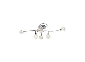 4004353216084 - Lampe Joya Deckenspot 6flg chrom 6x QT14 G9 33W geeignet für Stiftsockellampen (nicht enthalten) Köpfe schwenkbar - silber - Brilliant