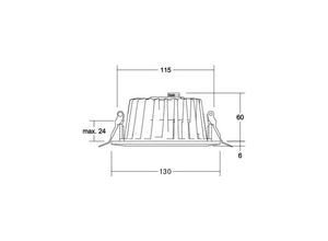 4251433939191 - BRUMBERG LED-Einbaudownlight Lydon Mini on off 4000 K