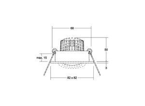 4251433950523 - BRUMBERG LED-Einbauspot Tirrel-S RC-dimmbar titan matt