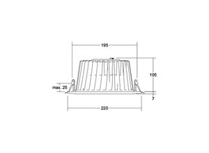 4251433939290 - BRUMBERG LED-Einbaudownlight Lydon Maxi weiß DALI 3000 K