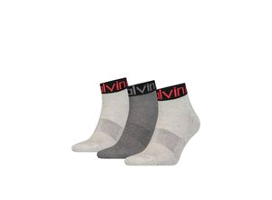 8720245219518 - CK Men Quarter 3P Logo Welt Herren Socken One size