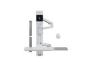 0698833065770 - LX Wall Mount System - Befestigungskit (Wandarm Maushalterung Tastaturarm 2 Kabelkanäle Handgelenkkissen Wandschiene 10 Wandschiene 34) - Patentierte Constant Force Technologie - für LCD-Display   PC-Ausrüstung - weiß - Bildschirm