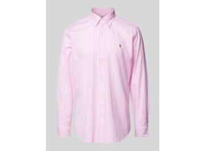 3616539296615 - Hemd Herren Modern Fit Baumwolle pink gestreift Button-Down