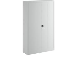 4055479003447 - - Falttürenschrank Vollblechtüren 4 verzinkte Böden BxTxH 1200x400x1950 mm ral 7035