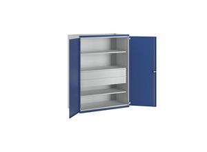 4014641088408 - Schwerlastschrank JUMBO mit 3 Fachböden 2 Schubladen HxBxT 1950 x 1484 x 690 mm