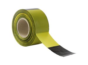 4251924724985 - Absperrband extrem robust beidseitig bedruckt schwarz   gelb ab 20 Stk kaiserkraft