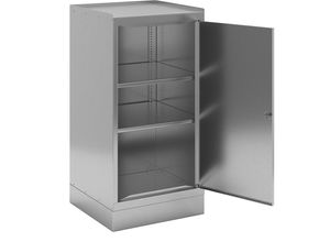 4021177027665 - eurokraft basic Edelstahl-Werkzeugschrank mit 2 Fachböden HxBxT 1000 x 500 x 500 mm