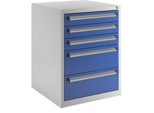 8697653676410 - eurokraft basic Werkzeugschrank Breite 600 mm Höhe 800 mm Schubladen 3 x 100 2 x 200 mm