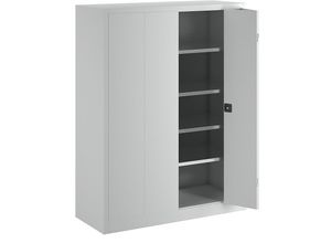 4055479003492 - Falttürenschrank Vollblechtüren 4 verzinkte Böden BxTxH 1500x600x1950 mm RAL 7035