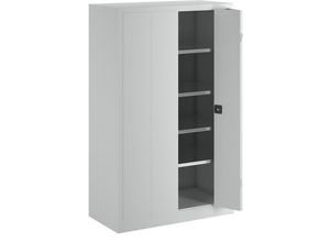 4055479003461 - Falttürenschrank Vollblechtüren 4 verzinkte Böden BxTxH 1200x600x1950 mm ral 7035