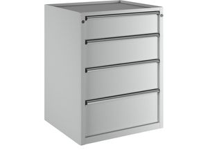 4014641114916 - Schubladenschrank BxT 760 x 675 mm Schubladentraglast 200 kg 4 Schubladen Höhe 980 mm Front lichtgrau ANKE