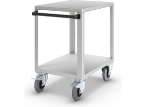 4036193006020 - eurokraft pro Industrie-Tischwagen Ladefläche LxB 750 x 550 mm weißaluminium RAL 9006